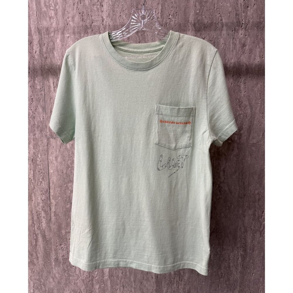 Chrome Hearts Mint Green Graphic T-Shirt With Chest P… - Gem